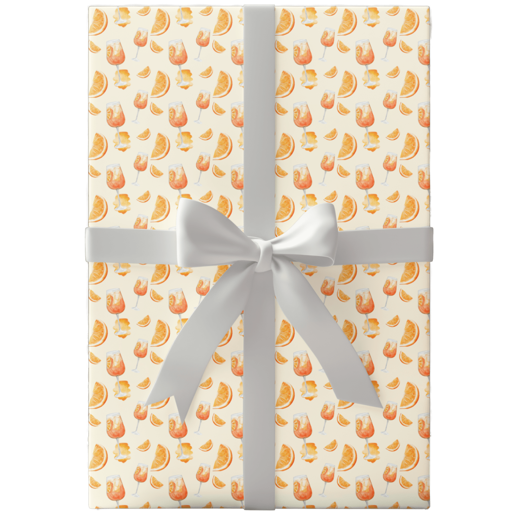 Aperol Spritz Wrapping Paper | Fun Cocktail Gift Wrap – Polychrome Goods