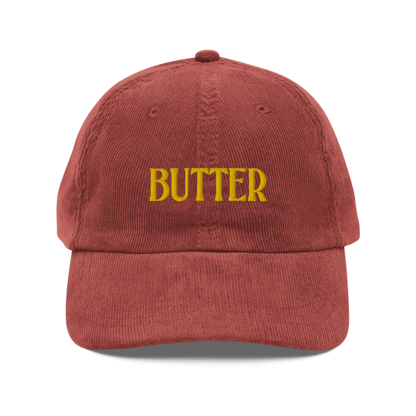 Shop the BUTTER Embroidered Courduroy Hat | Polychrome Goods 🍊