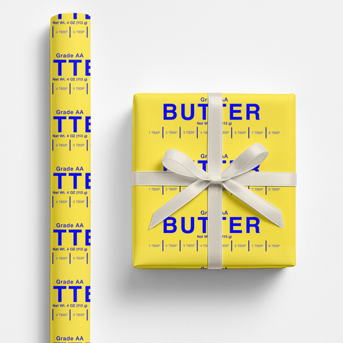Butter Wrapping Paper 🧈 | Cute Butter Gift Wrap for Presents ...