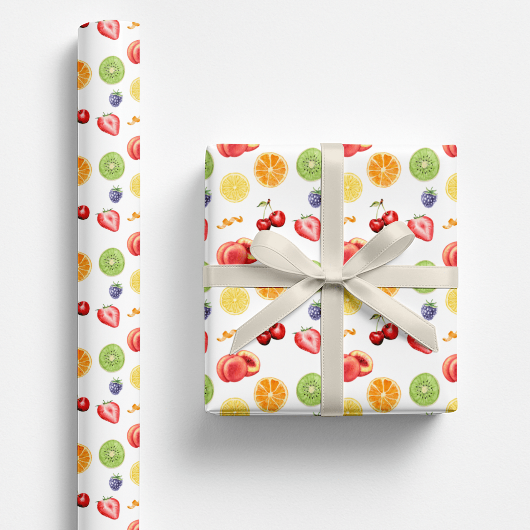 Fruity 🍊🍒🍌 Wrapping Paper – Polychrome Goods