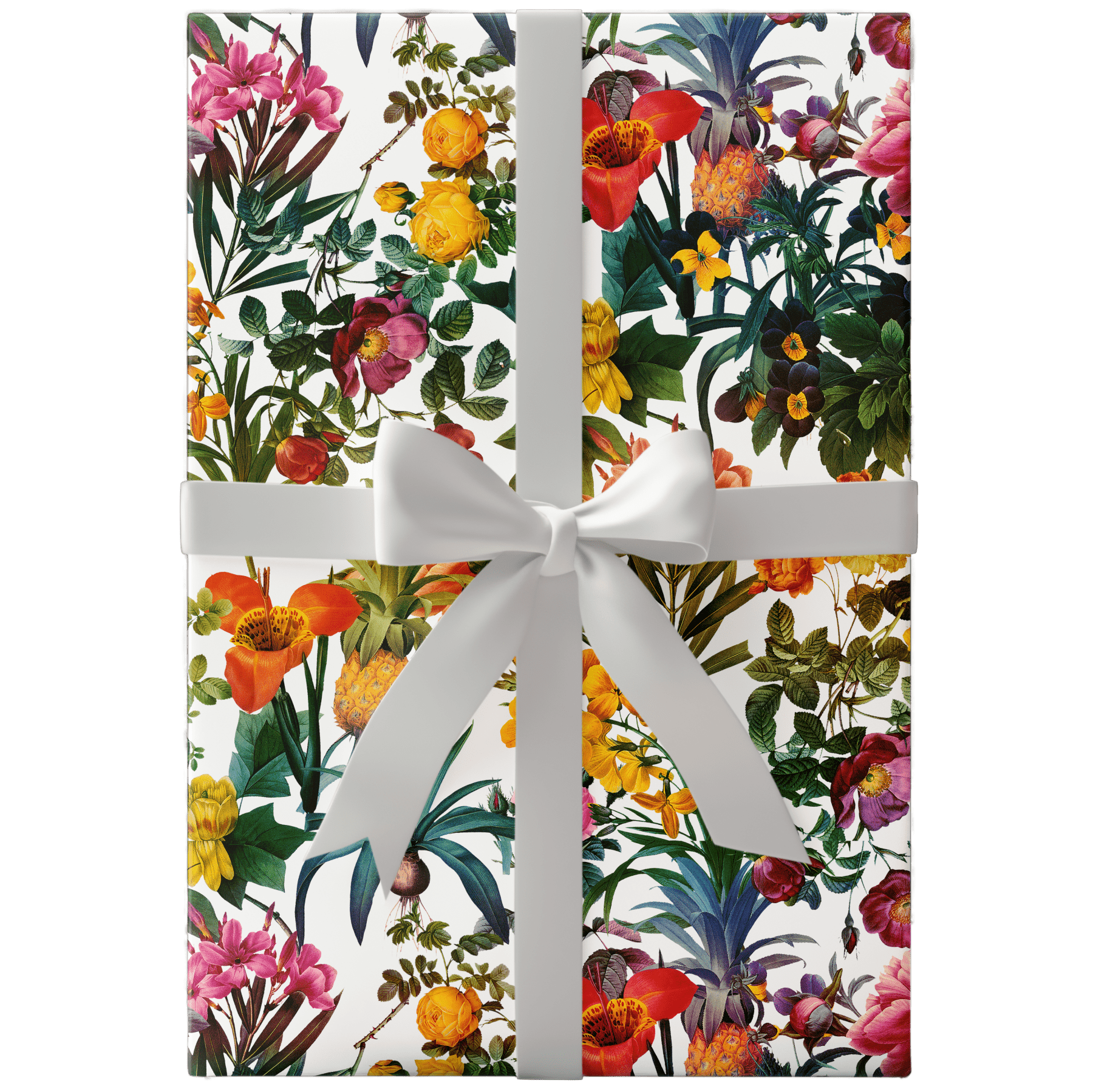 Kyra Tropical Flowers Wrapping Paper | Premium Floral Gift Wrap ...