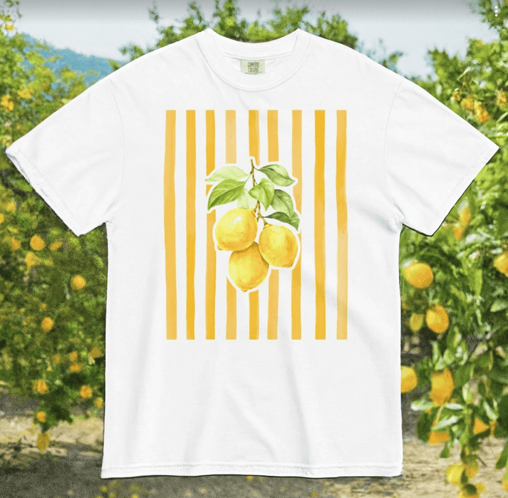 Lemons Striped Tee – Polychrome Goods