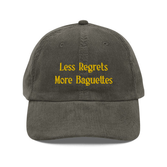 Less Regrets, More Baguettes Embroidered Hat – Polychrome Goods