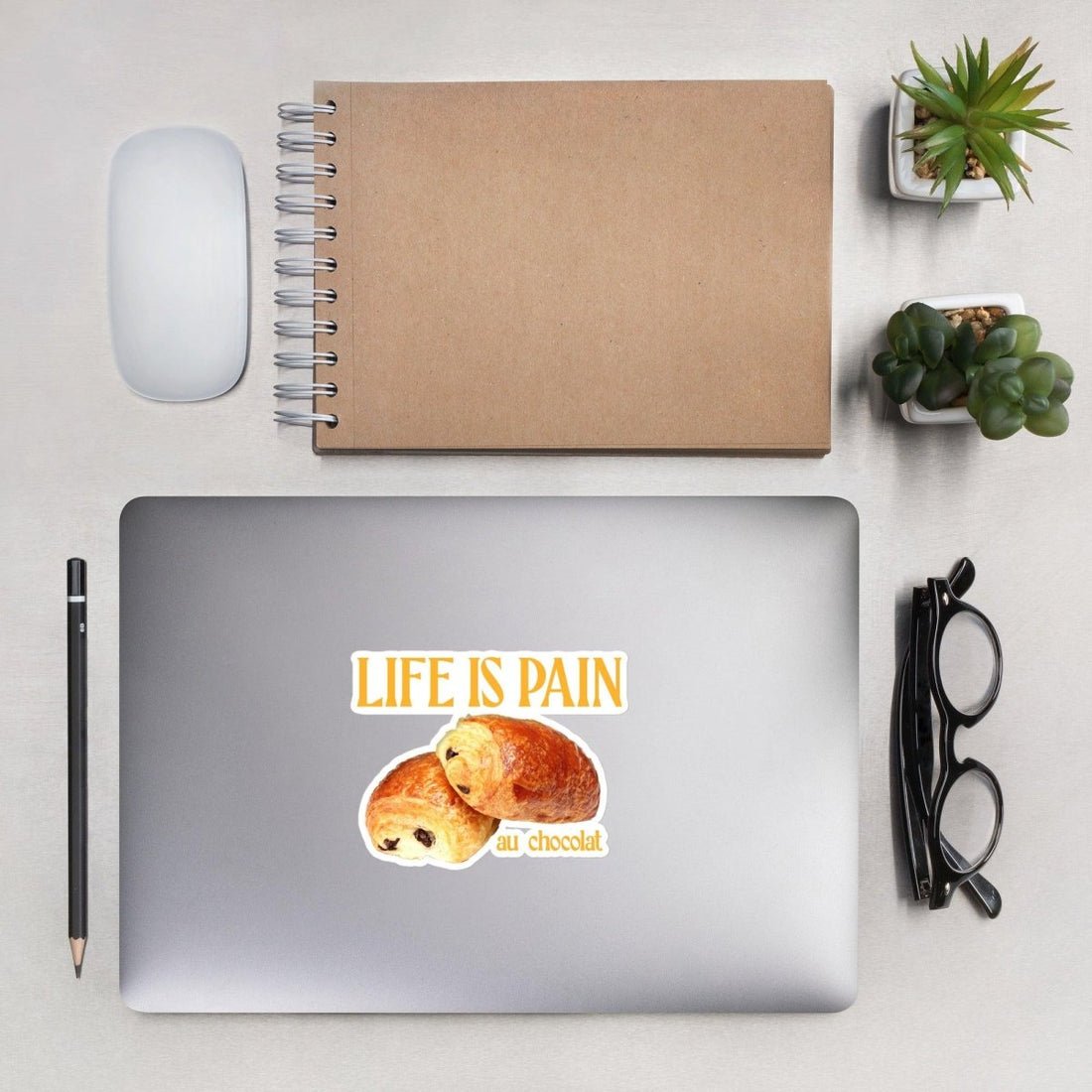 Shop the Life is Pain (au chocolat) Sticker | Polychrome Goods 🍊