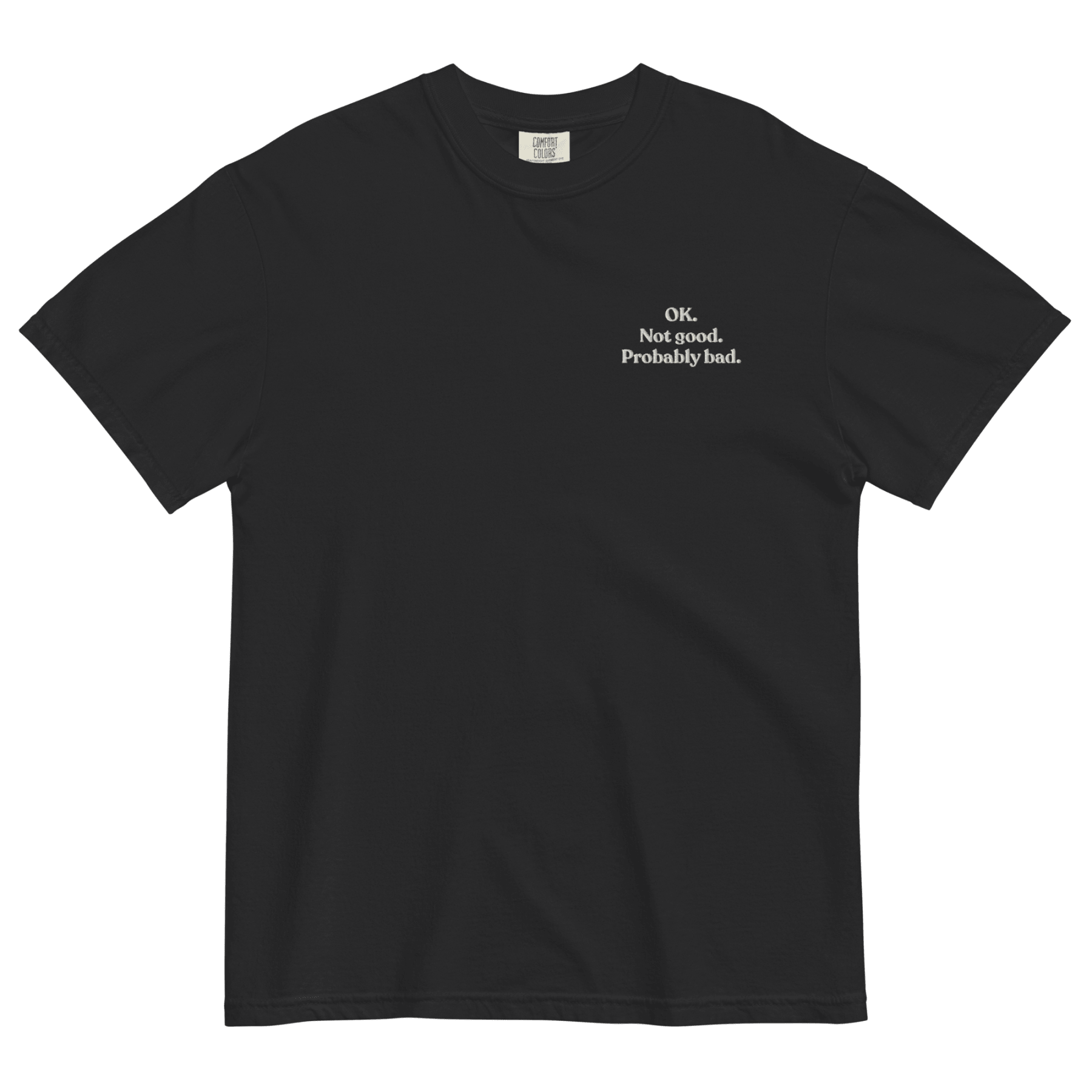 OK. Not Good. Probably Bad. Embroidered T-Shirt – Polychrome Goods