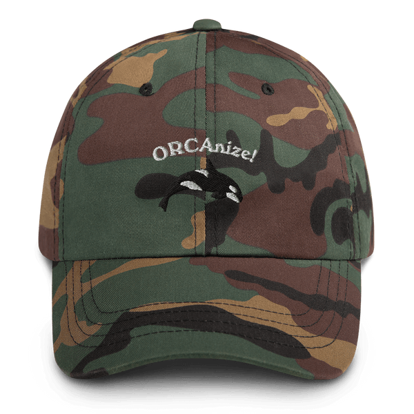 ORCAnize! Orca Embroidered Dad Hat – Polychrome Goods
