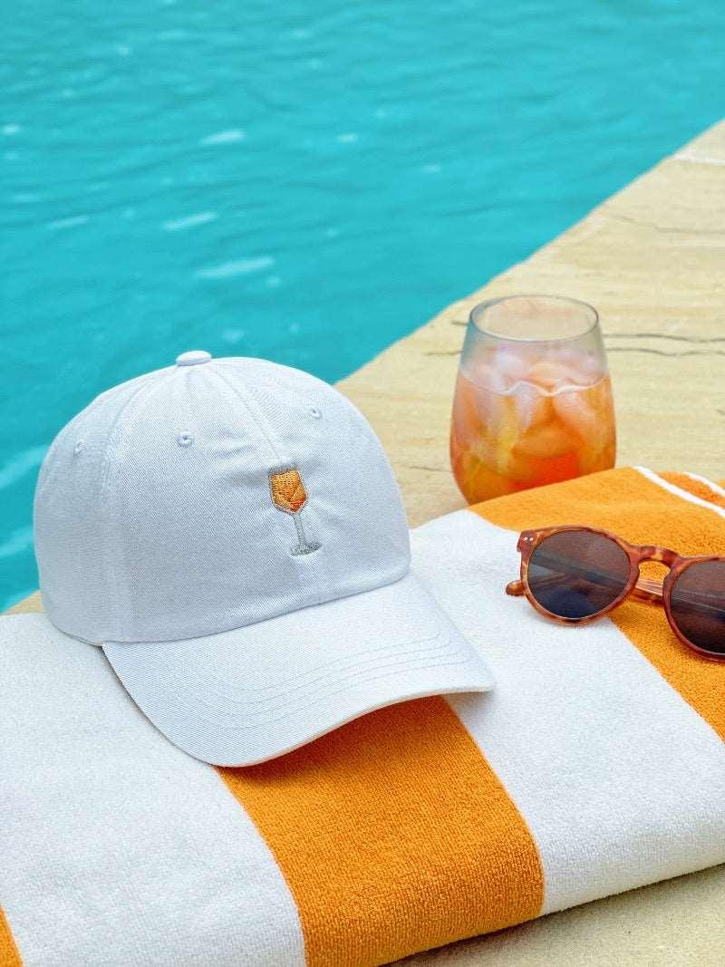 Aperol Spritz 🍹 Embroidered Hat – Chic & Playful Accessory – Polychrome ...
